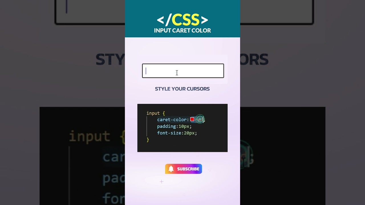 Style your cursors #html #css #input #caret