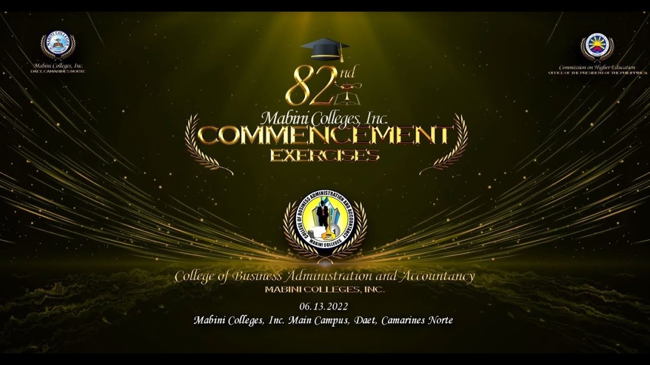 College of Business Administration and Accountancy: 82nd Commencement Exercises 2022