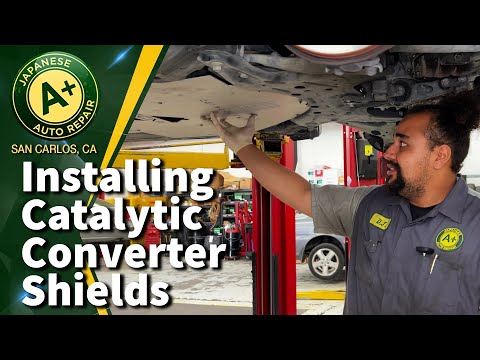 Installing Catalytic Converter Shields | A+ Japanese Auto Repair | San Carlos