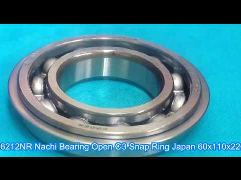 6212NR Nachi Bearing Open C3 Snap Ring Japan 60x110x22