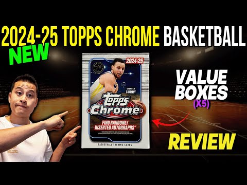 Value in unlicensed? 🤔 (Top ROOKIE HIT) *2024-25 Topps Chrome Basketball Value Box Opening/Review*