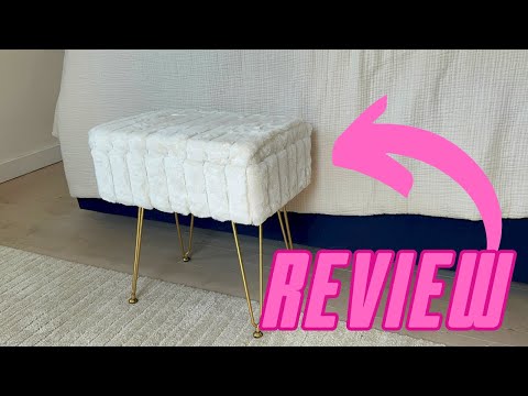 Amazon Furniture Review: Wimarsbon Storage Ottoman, Vanity Stools with Metal Legs