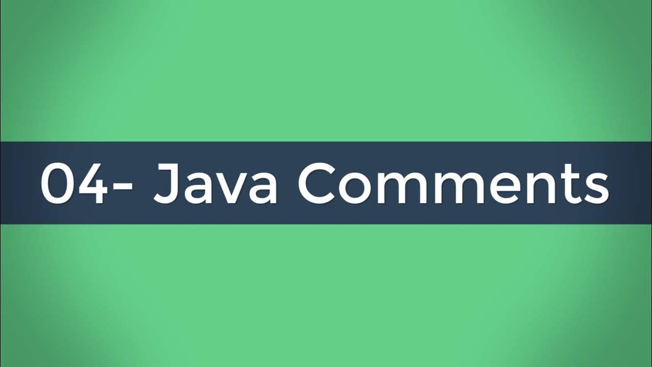 04 - Java Comments