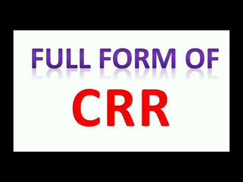 CRR full form, full form of CRR