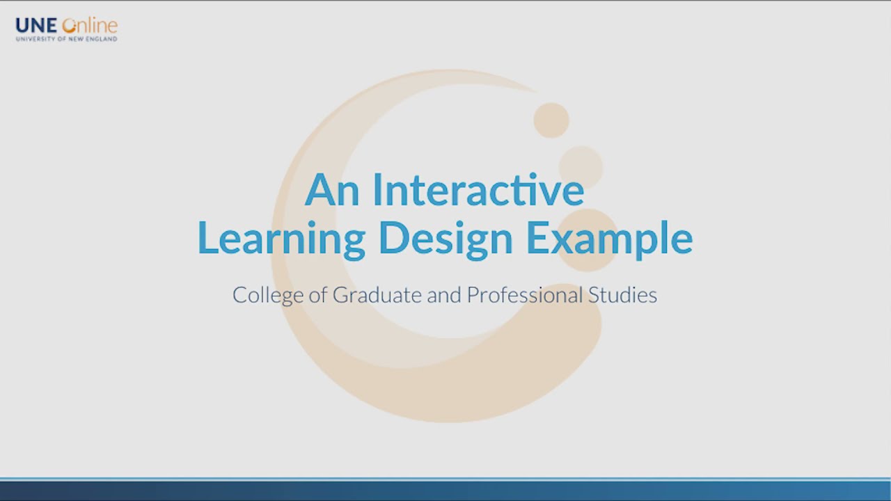 An Interactive Learning Design Example @ UNE Online