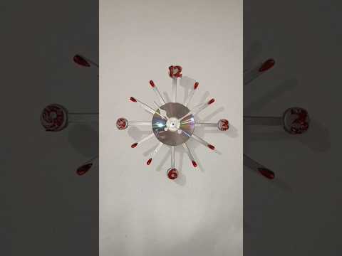 Mira cómo HICE éste reloj con un CD. Manualidad con reciclaje y palos de helados #diy #craft