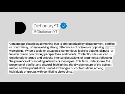 Contentious Meaning in English