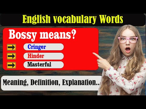 What does Bossy mean? | What is Bossy ? | Bossy meaning in English | English Grammar