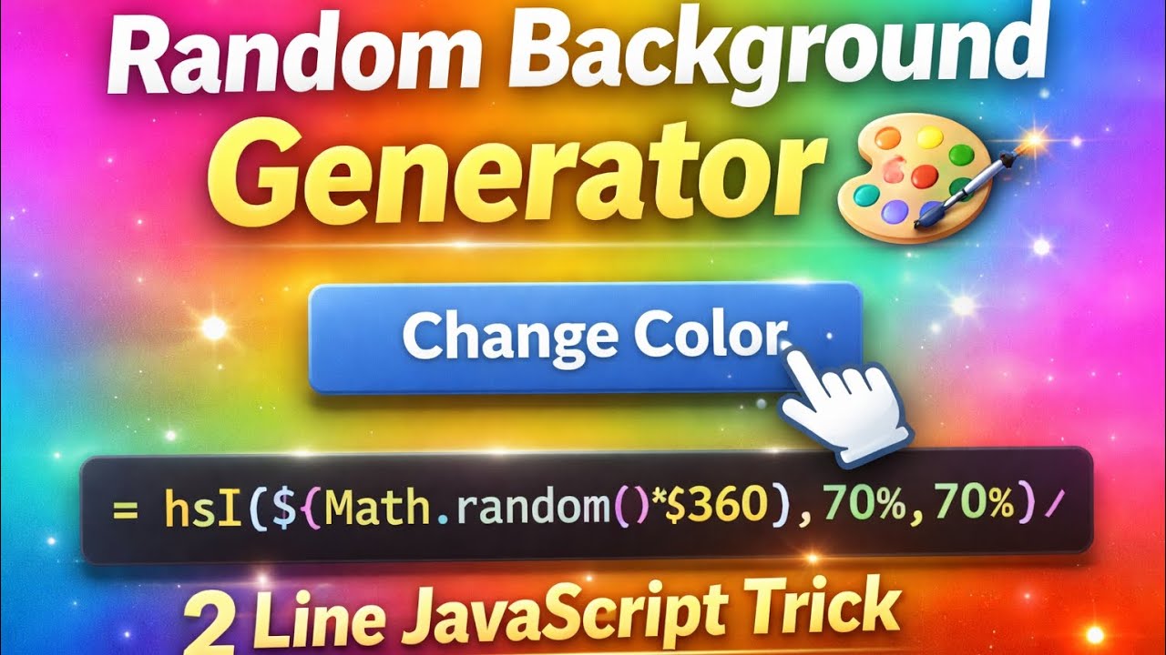 Change Background Color with One Click | JavaScript Mini Project