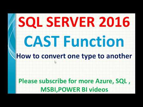 Learn Cast function in SQL | SQL data conversions - Mind Luster