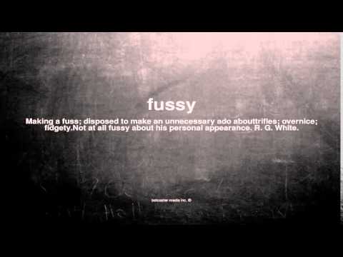 What does fussy mean