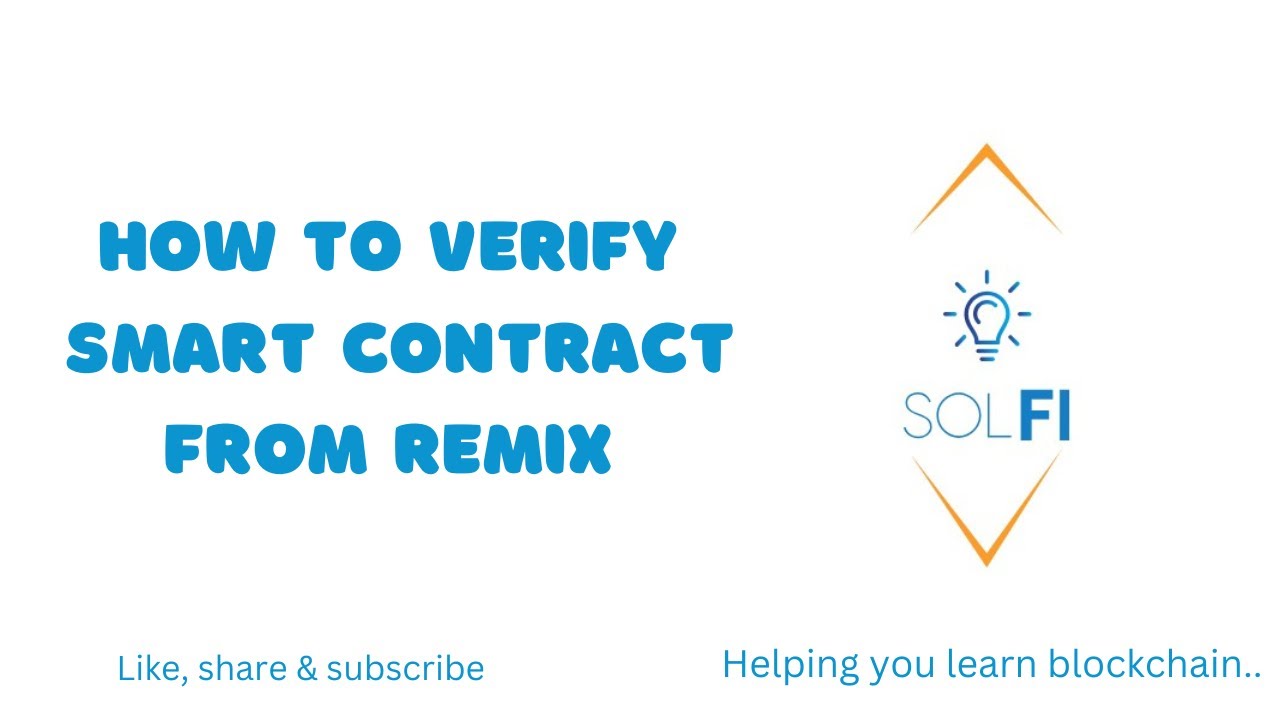 how to verify smart contract from remix