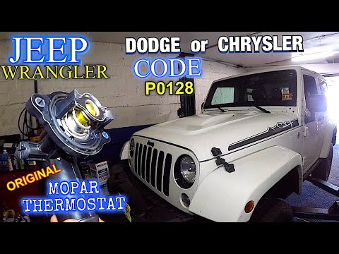 Jeep Wrangler How to replace thermostat code P0128 thermostat rationality also Dodge and Chrysler