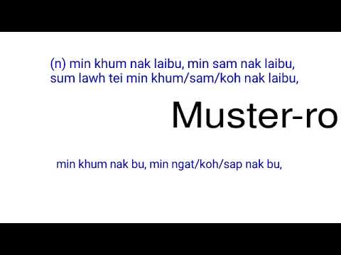 muster roll meaning in English Ngawn