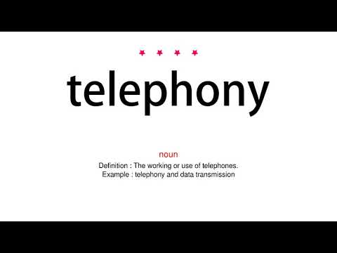 How to pronounce telephony - Vocab Today
