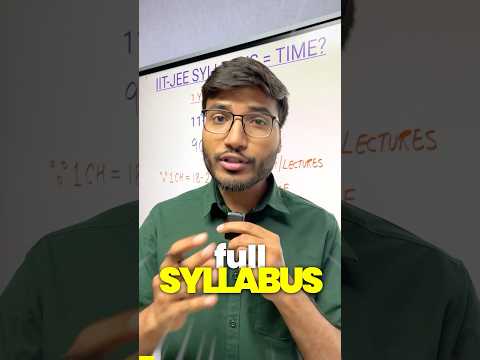 ❌TIME to Cover IIT-JEE Full Syllabus?!🤯 #jee #motivation