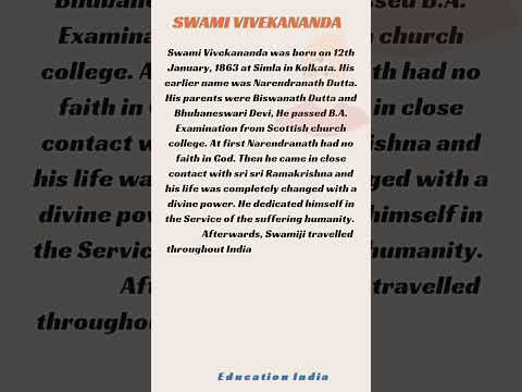 #swami #vivekananda #paragraph #education #explore #great #instagram