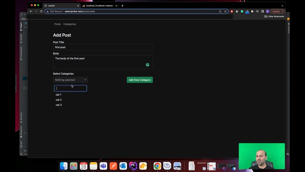 Add new options to a Bootstrap multiselect dropdown in-the-fly in Laravel 9