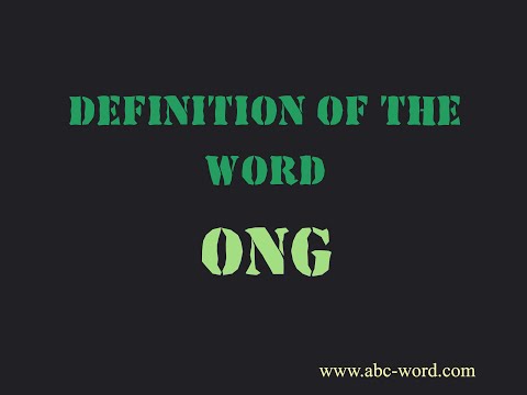 Definition of the word "Ong"