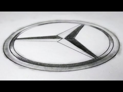 Mercedes Benz Vector logo easy drawing Tutorial