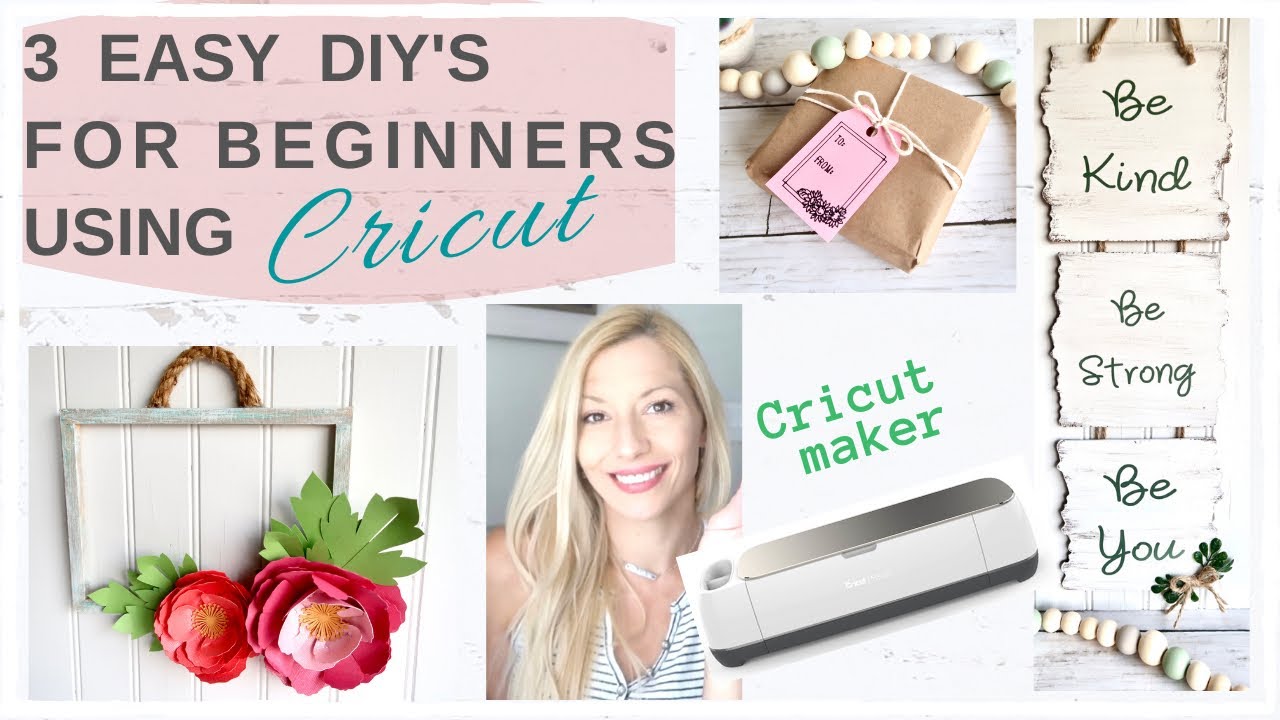 3 EASY CRICUT PROJECTS FOR BEGINNERS * Simple Cricut Maker DIY's *  BlondieNextDoor