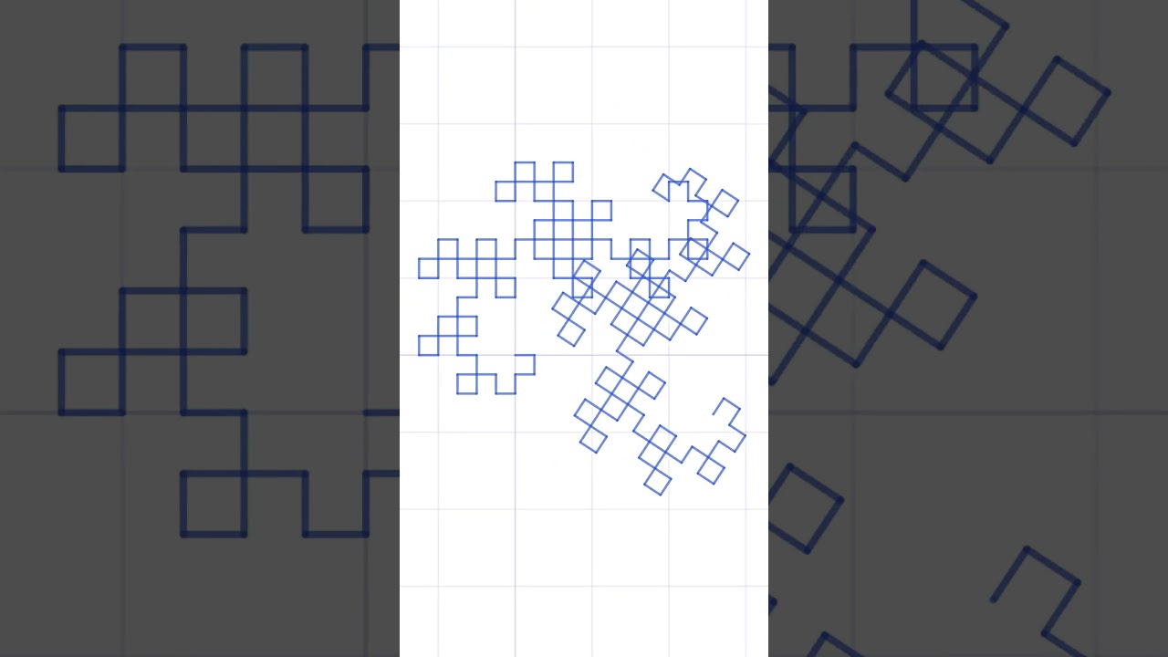 The Dragon Curve Fractal #geometricdesign #numberpattern #drawing #conceptdesign #numbersequence