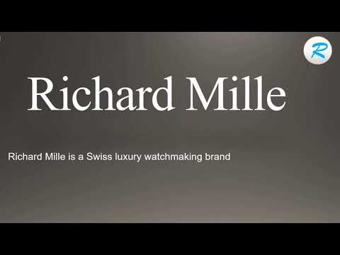 How to pronounce Richard Mille