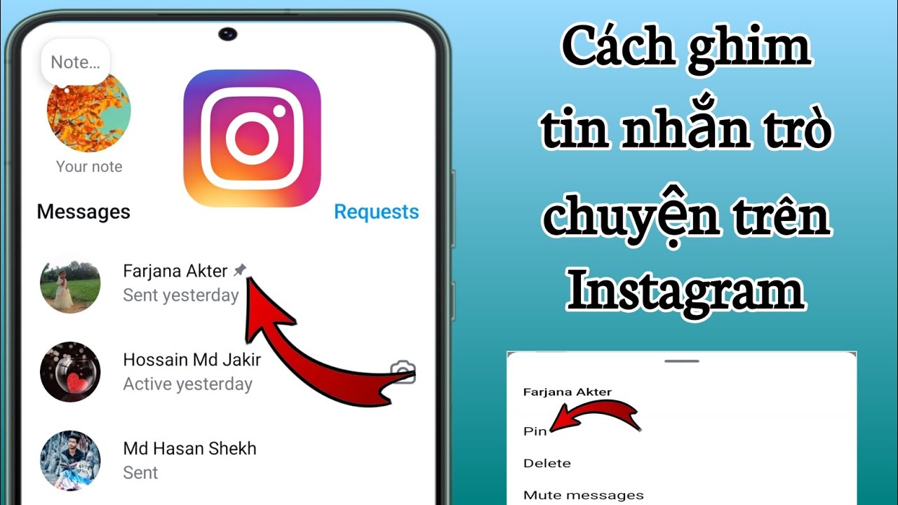 Cách ghim trò chuyện trong Instagram (2024) | Ghim tin nhắn của ai đó trên Instagram