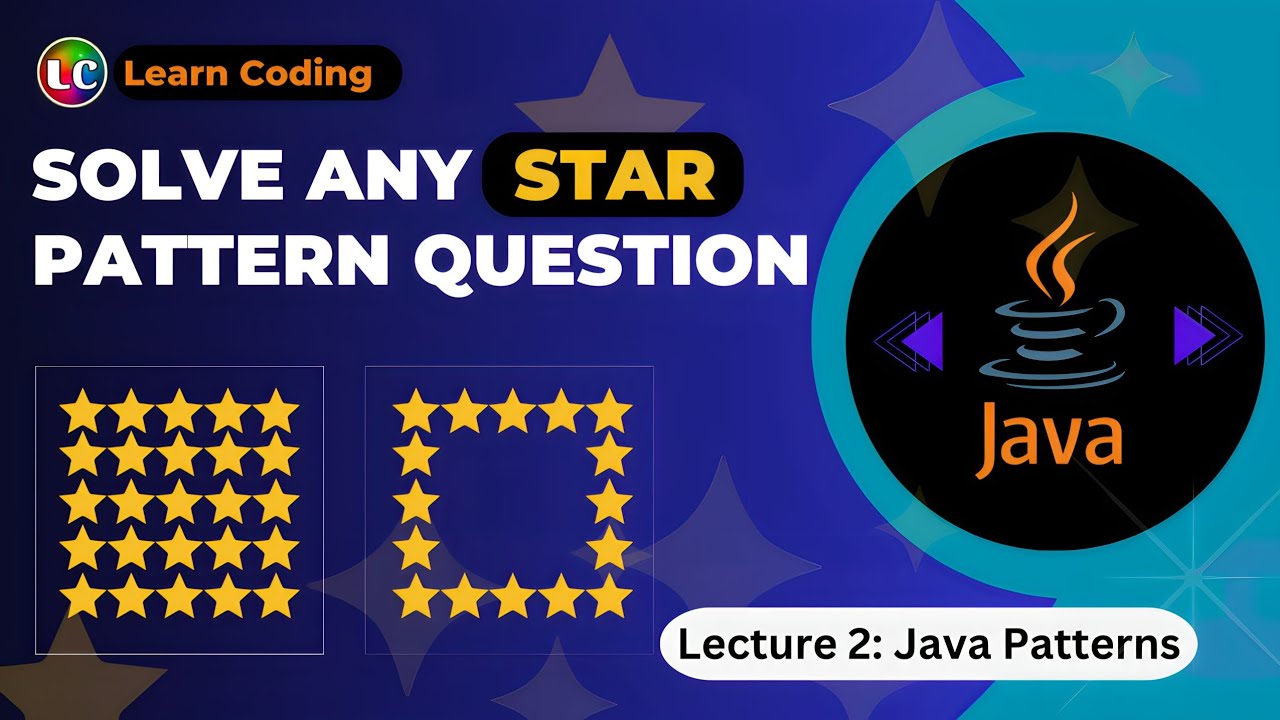 Java Star Pattern Program(Logic) | Learn Coding