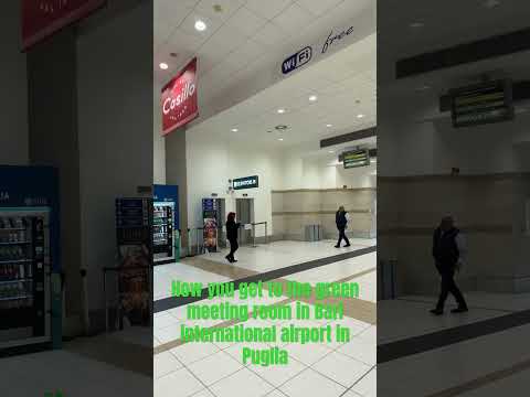 How you get to the green meeting room in Bari international airport in Puglia