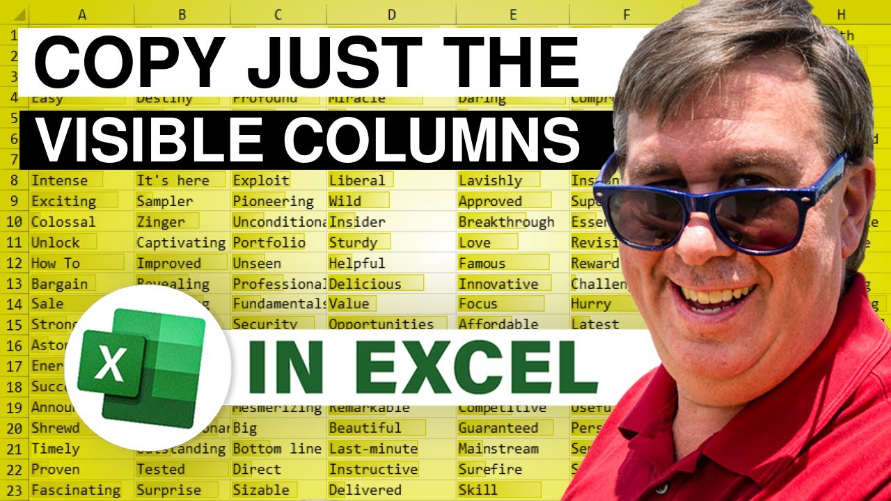 Excel - How to Copy Only The Visible Columns - 2682 | MrExcel Message Board