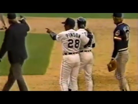 Chris Pittaro 1st MLB Hit (4-8-85)