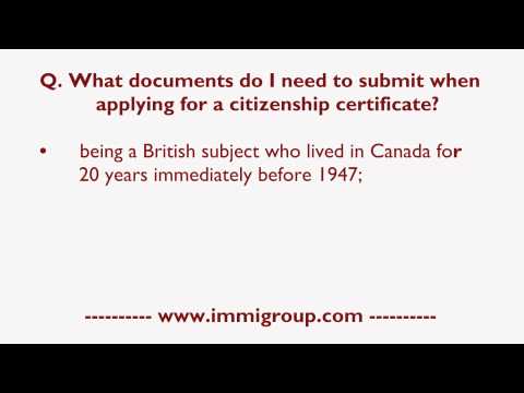 What documents do I need to submit when applying for a citizenship certificate?
