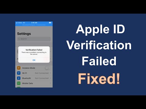How to Fix Apple ID Verification Failed on iPhone/iPad 2021