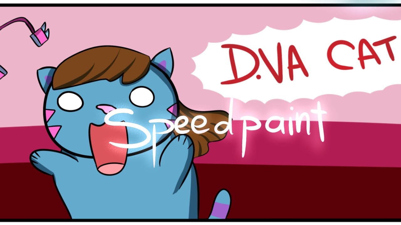 Overwatch D.Va Cat Comic Ep1 Speedpaint