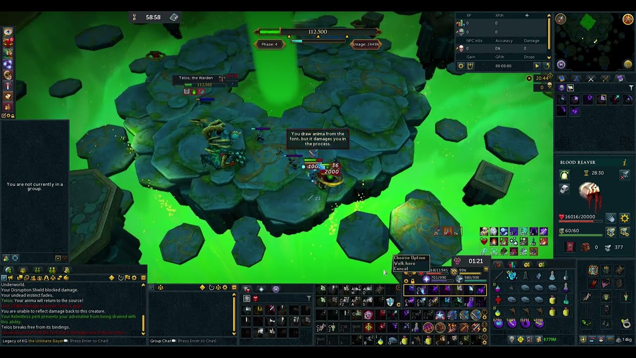 Necro Telos 2449 Enrage 2:53 example kill