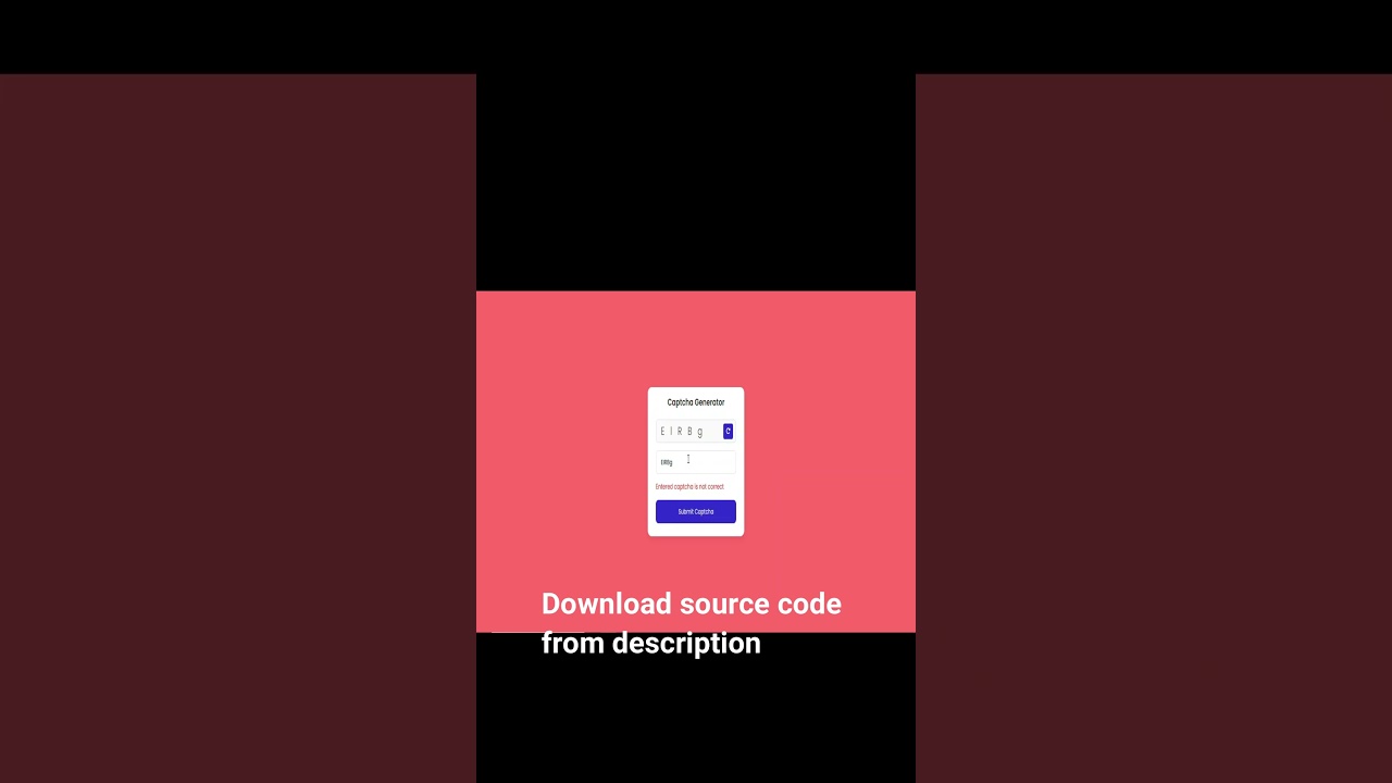 Captcha Generator in html and css source code in the description #ytshorts