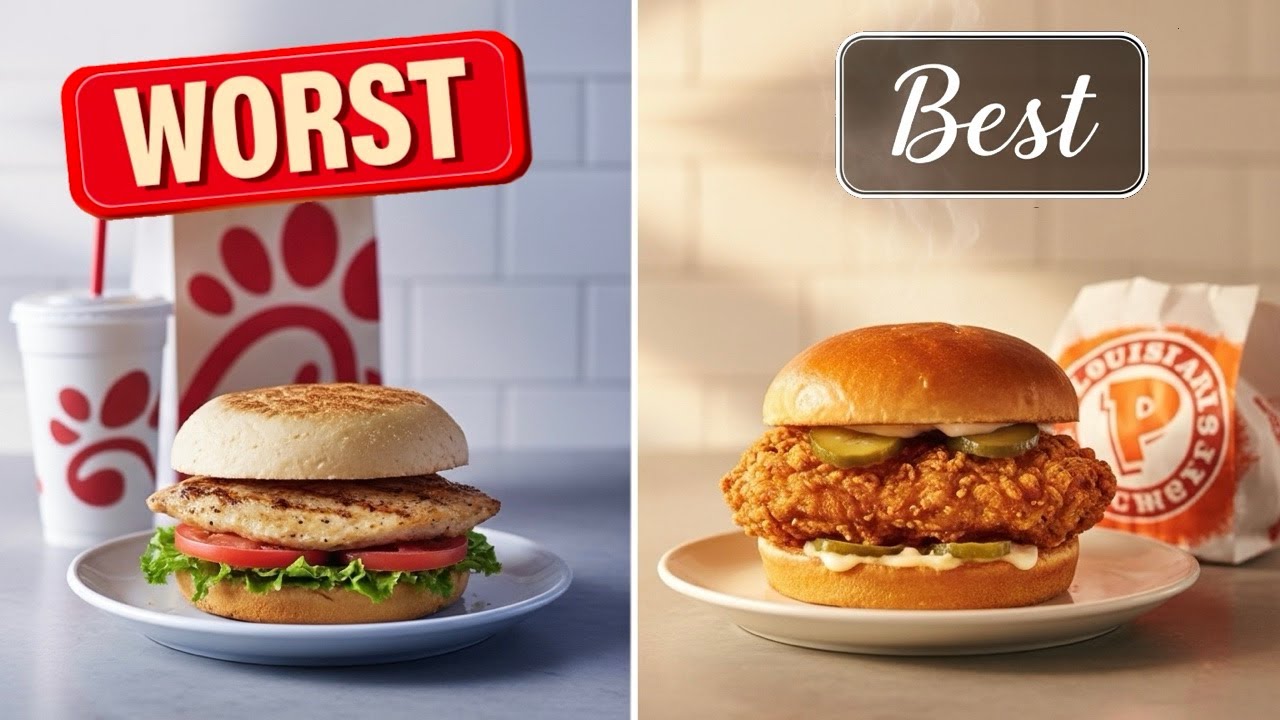 Fast Food Chicken Sandwiches RANKED Worst to Best