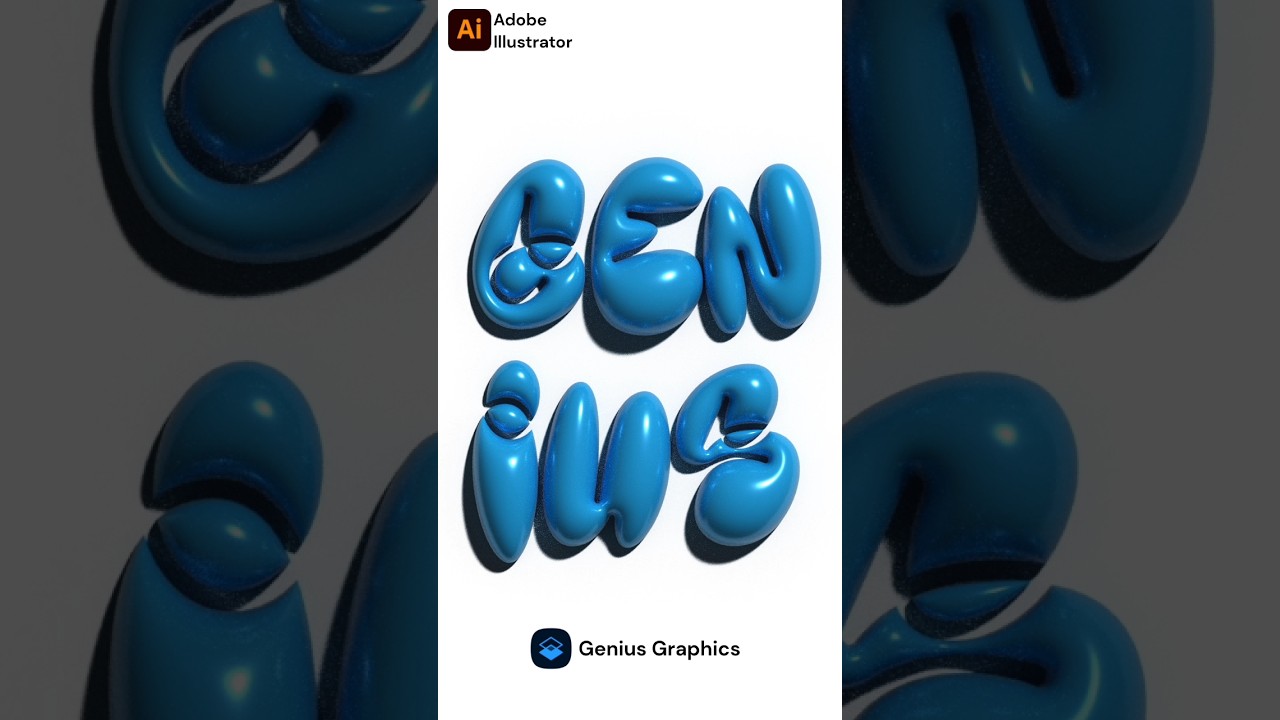 How to make 3D Bubble text in illustrator #3D #3dtext #illustrator #illustratortutorial