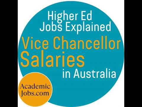 Vice-Chancellor Salaries - Australian Higher Ed salaries are amongst the highest in the world