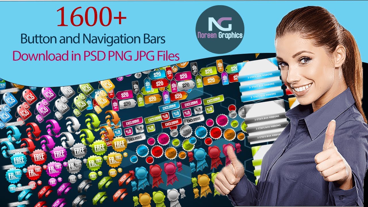 1600+ Button an Navigation Bars Download in PSD PNG JPG Files |Noreen Graphics|
