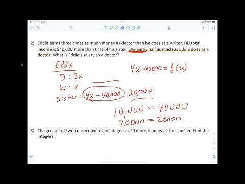 Algebra 1 Word Problem Fun!