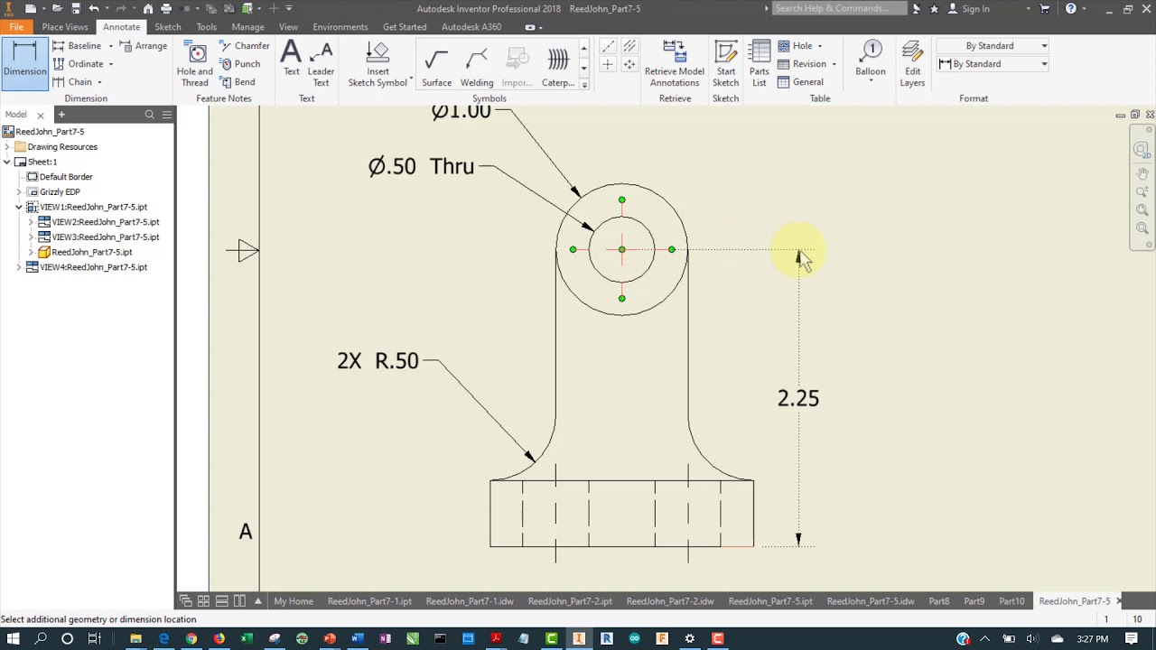 7 1 More Dimensioning Part5 Drawing