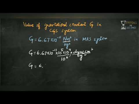 Value of Gravitational Constant in CGS system