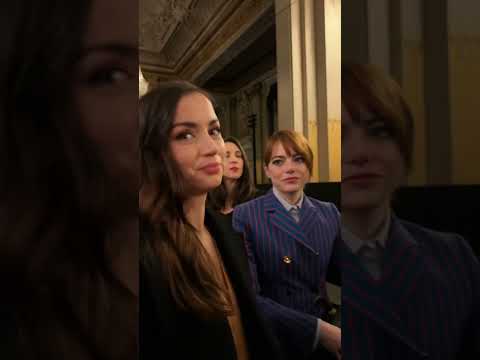 Ana de Armas and Emma Stone on Paris Fashion Week