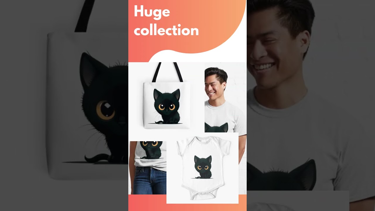 Furry Vector Art Of Black Bombay Cat With Yellow Eyes #shorts