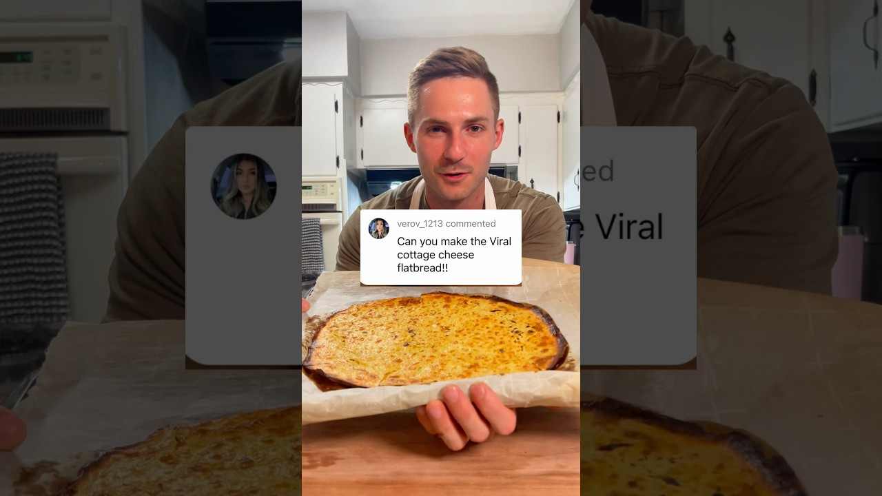 Trying the viral cottage cheese flatbread #shorts