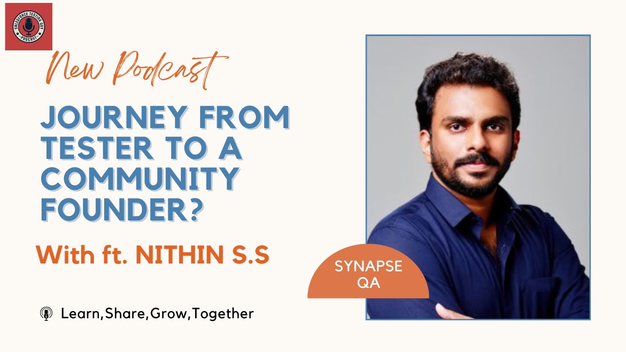 @synapseqa Podcast With ft. NITHIN S.S Founder@synapseqa , Community Founder. 🔥🔥