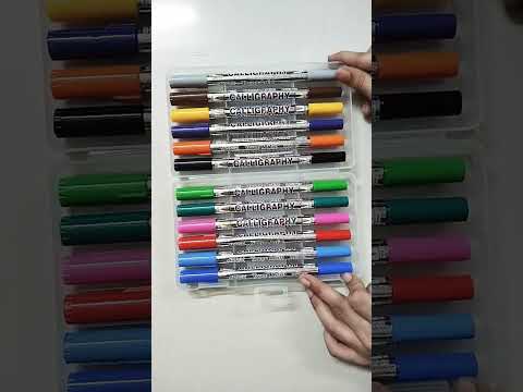Unboxing Add gel gift of creativity calligraphy dual tip brush pen📝