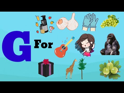 Letter G song | words that starts with letter Gg | alphabet song.